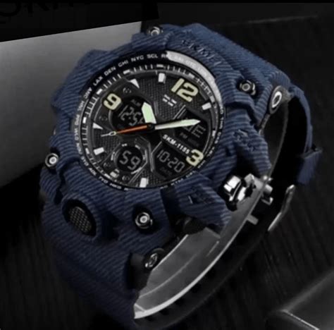 Reloj Pulsera Deportivo Digital Analogico Skmei 1155 Acero Blue
