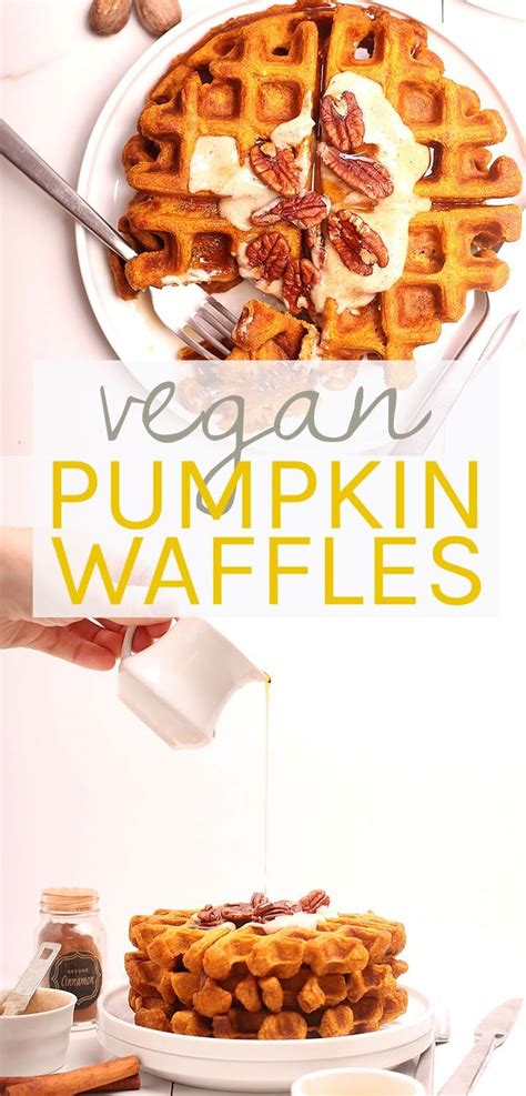 Wake Up To These Vegan Pumpkin Waffles With Maple Cashew Cream Spiced