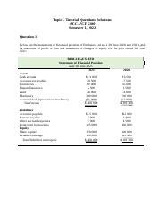 Topic 2 Tutorial Questions Solutions Revised New 2 Docx Topic 2