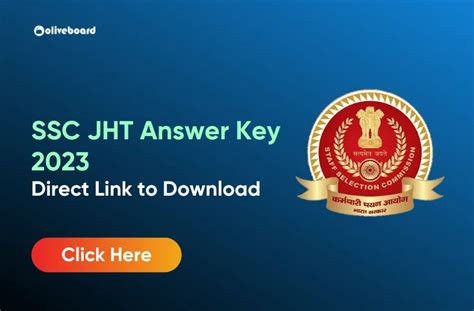 Ssc Jht Final Answer Key 2023 Out Direct Link To Download