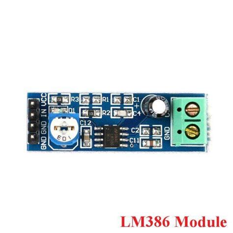 Lm386 Audio Power Amplifier Module Board 20 Times Gain Lm386 Adjustable ...