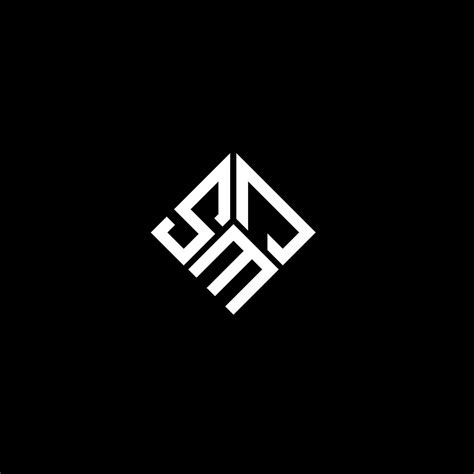 Smj Letter Logo Design On Black Background Smj Creative Initials