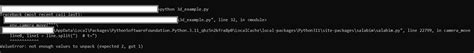 Python Salabim 3dexample Valueerror Not Enough Values To Unpack