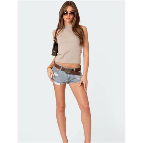 Edikted Shorts Edikted Devin Low Rise Micro Denim Shorts Poshmark