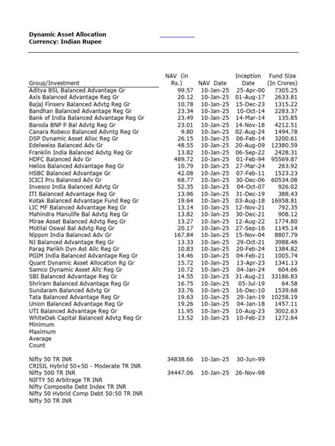 Dynamic Allocation 13012025 Pdf Financial Services
