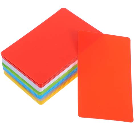 60pcs Blank Plastic Business Cards Multi Color Pvc Sheets For Diy Name