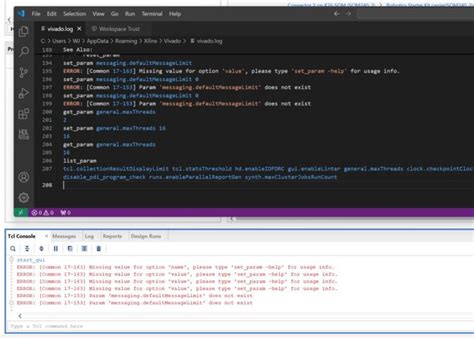 Tcl Console In Vivado 20232 And 20241 Does Not Display Commands Or