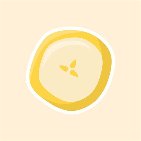 Premium Vector Cute Banana Sticker Vector Illustration