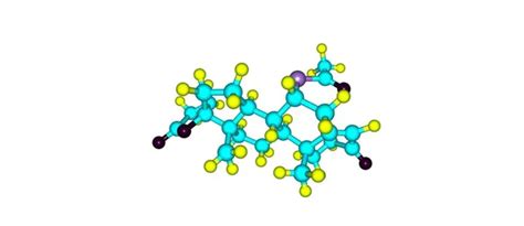 Spironolactone Molecular Structure Isolated On White — Stock Image