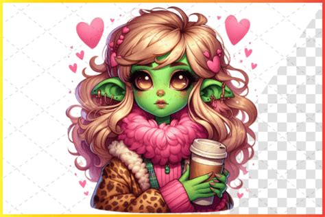 Green Girl Sublimation Design Png Graphic By Vectmonster · Creative Fabrica