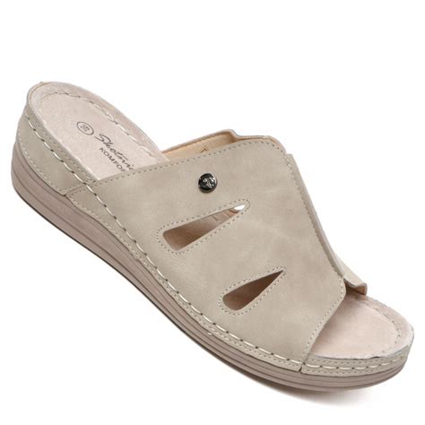 Klapki Damskie Buty do Pracy do Domu na Lato LEKKIE Wygodne wkł SKÓRA Allegro pl