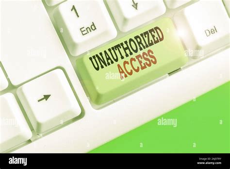 Conceptual Hand Writing Showing Unauthorized Access Concept Meaning
