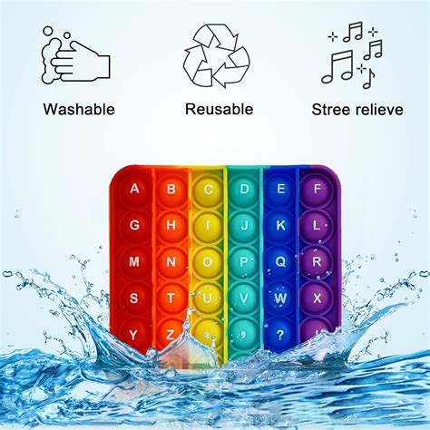 Buy Alphabet Pop Fidget Toy Letters Abc Numbers Learning And