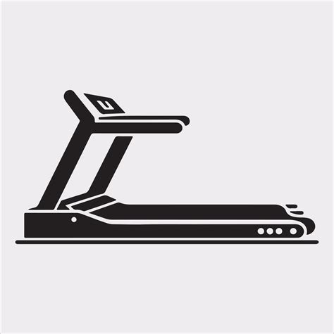 Treadmill Sport And Fitness Symbol Silhouette On White Background 47818623 Vector Art At Vecteezy