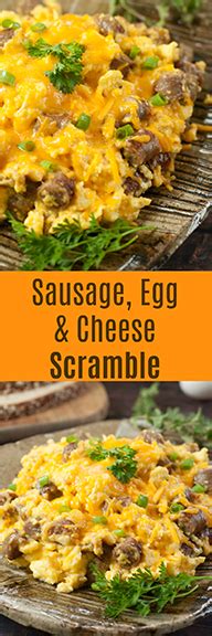 Sausage Egg And Cheese Scramble Wishes And Dishes