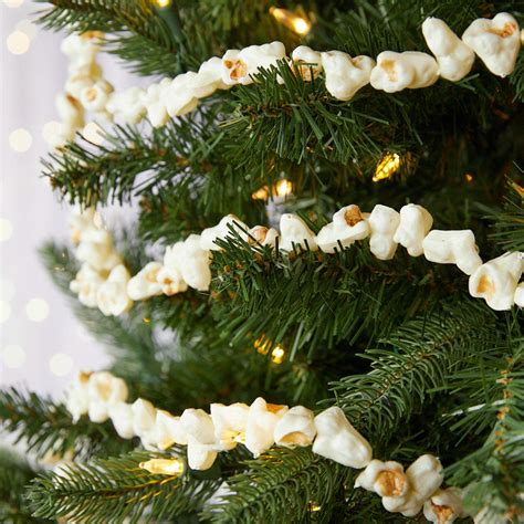 6 Artificial Popcorn Garland Winter Holiday Garlands Christmas And
