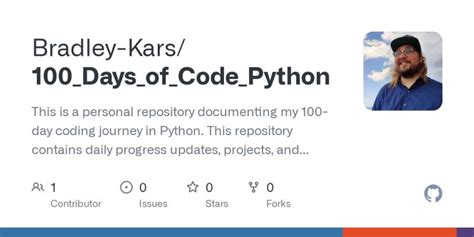 bradley kars on linkedin github bradley kars 100 days of code python