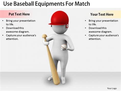 Business Strategy Implementation Use Baseball Equipments For Match 3d Character Models