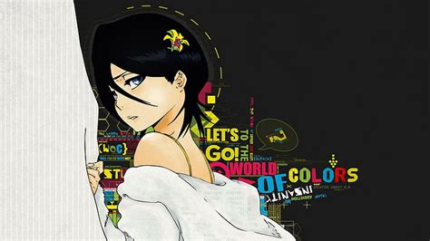 ブリーチ、 朽木ルキア、 タイポグラフィ、 Hdデスクトップの壁紙 Wallpaperbetter