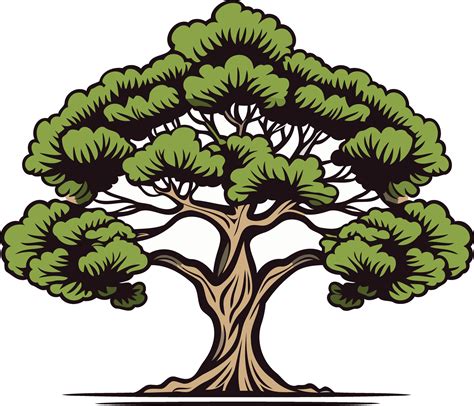 A Large Sturdy Tree With A Thick Trunk And Sprawling Branches Symbolizing Growth Strength