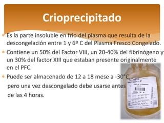 La Sangre Y Sus Componentes Hemoderivados PPT