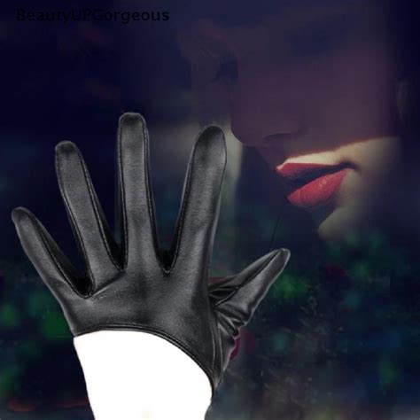 Beautyupgorgeous New Design Sexy Leather Gloves For Women Half Palm