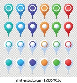 Navigation Pins Collection Stock Vector Royalty Free