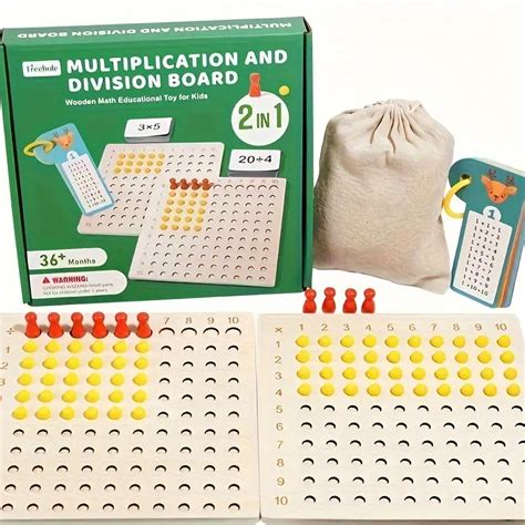 子供のための木製算数教材 掛け算と割り算の掛け算ボード 数の認識のための早期教育パズル玩具 Temu Japan