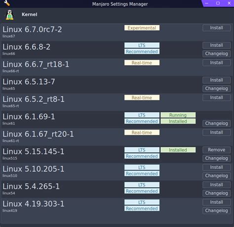 manjaro settings manager kernels not listed support manjaro linux forum