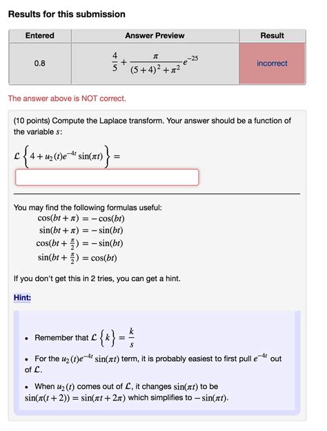 Solved Compute The Laplace Transform Your Answer Should Be
