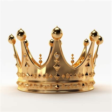 Premium Ai Image Isolated Golden Crown Generative Ai