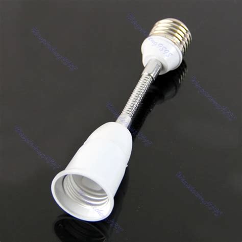 YAM White Plastic LED Light Adapter Converter Socket Cm E To E Flexible Extend Base With