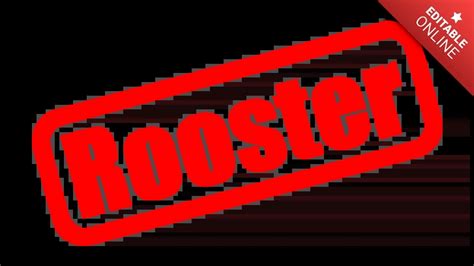 Rooster Text Effect Generator
