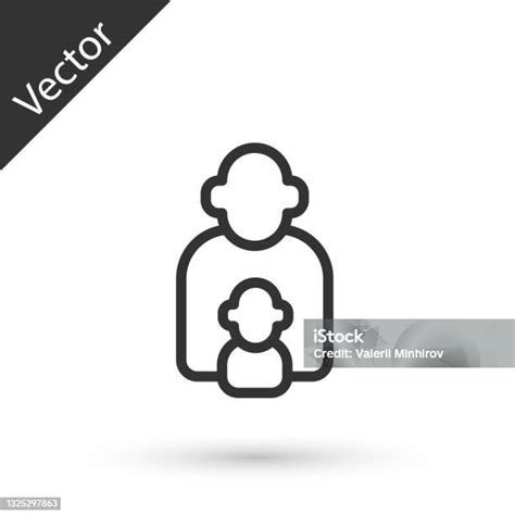 회색 줄 흰색 배경에 고립 된 어린이 아이콘을 돌보는 벡터 가공의 인물에 대한 스톡 벡터 아트 및 기타 이미지 가공의 인물 건강한 생활방식 귀여운 Istock