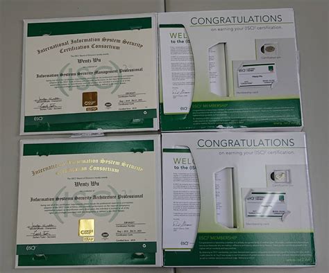 issap and issmp certificates received by wentz wu issap issep issmp
