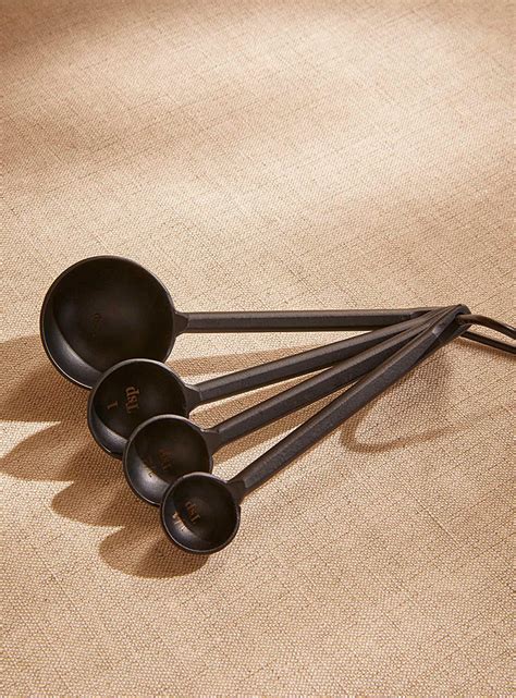 Matte Black Measuring Spoons Set Of 4 Simons Maison Cooking