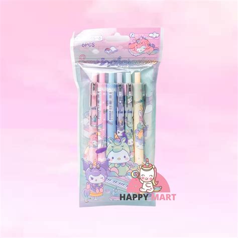 Jual Pulpen Sanrio X Unicorn Isi 6 Pcs Kuromi Melody Cinnamoroll