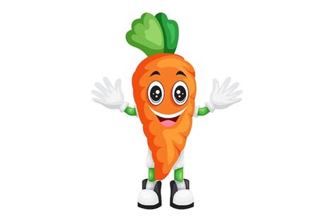 Premium Vector Cute Carrot Character Design Illustration