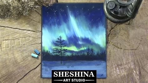 Як намалювати північне сяйво аквареллю Проста і оригінальна техніка