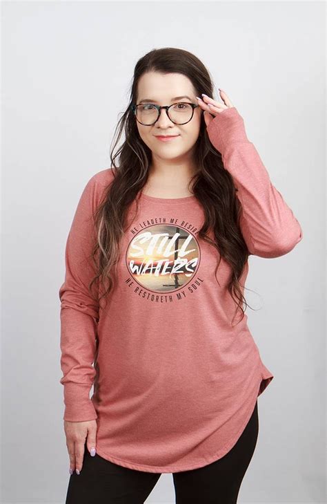 Womens Scoop Neck Long Sleeve Tee Still Waters Apparel