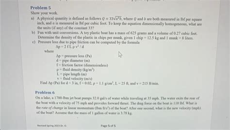 Solved Show Your Work A A Physical Quantity Is Defined As