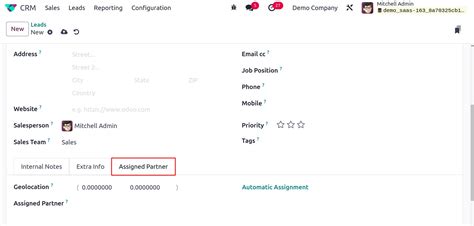 Leads In Odoo CRM Odoo V Enterprise Edition Book