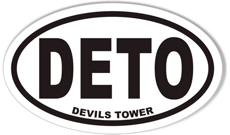 Deto Devils Tower Oval Bumper Stickers
