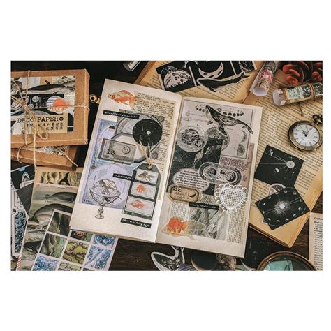 200 Pcs Vintage Ephemera Pack Decoupage Papier Jun Grandado