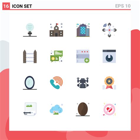 Set Of 16 Modern Ui Icons Symbols Signs For Barbed Drone Preparatory
