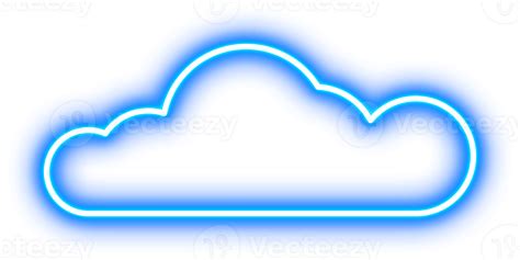 Glowing Neon Cloud Design Element 23817142 PNG