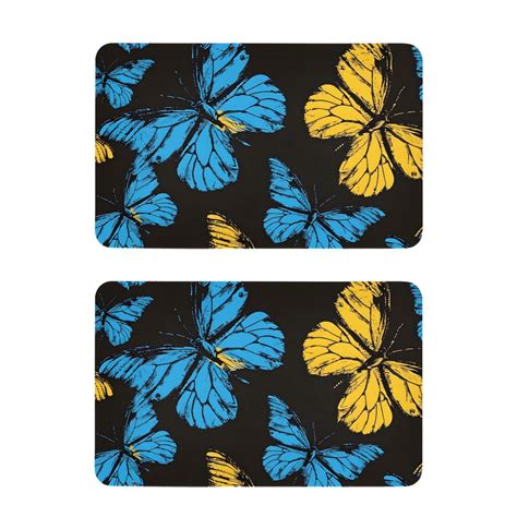 Blue And Yellow Butterflies Fridge Magnets Sticker Refrigerator