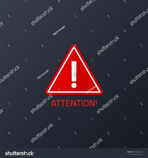 Attention Warning Attacker Alert Sign Exclamation Stock Vector Royalty
