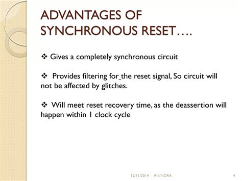 Synchronous And Asynchronous Reset PPT