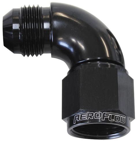 Aeroflow 90° Full Flow Femalemale Flare Swivel 6an Af543 06blk